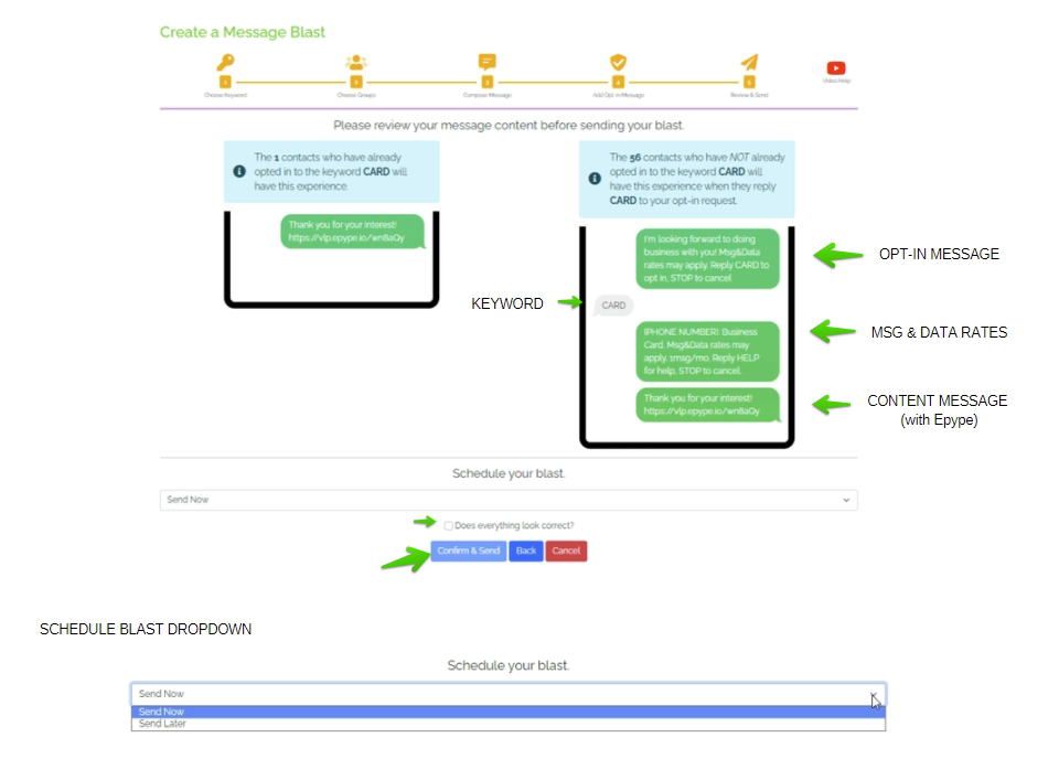 Sending a Blast Message – Epype